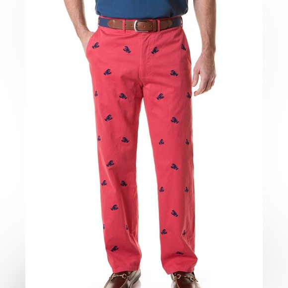 Castaway | Pants | Castaway Mens Embroidered Critter Pants Red With ...